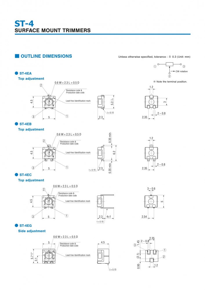 Nidec ST-4E datasheet page 4