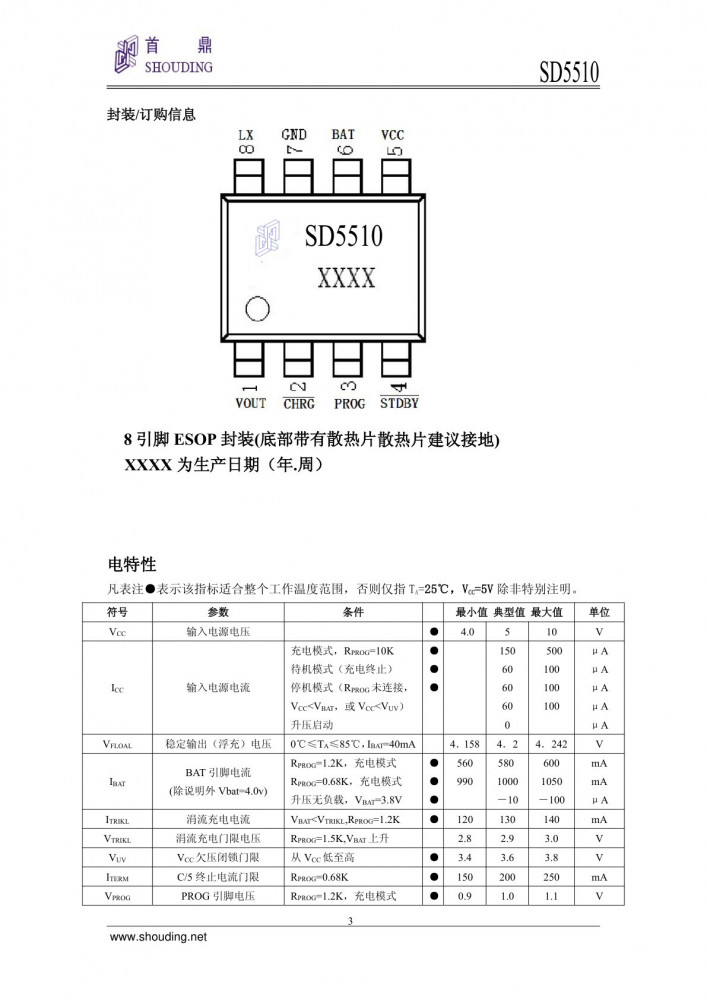 SD5510 datasheet page 3