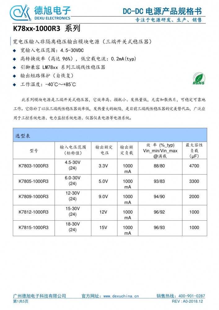 K7812-1000R3 datasheet page 1