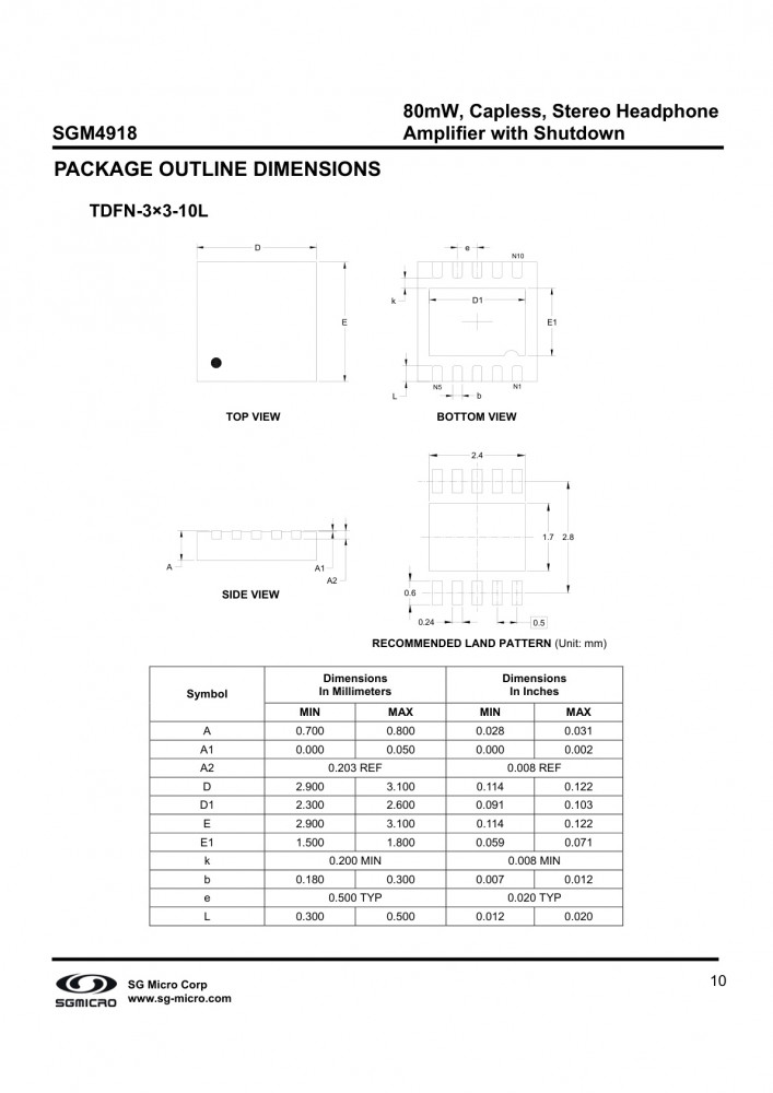 SGM4918B datasheet page 10