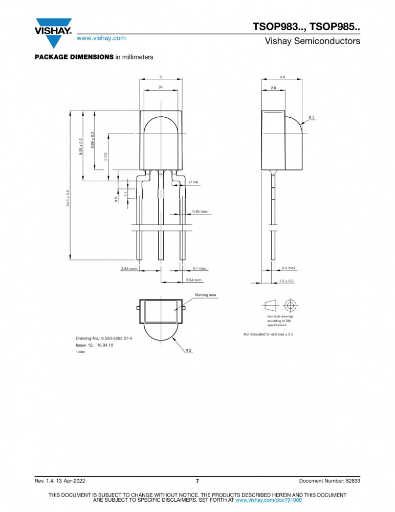 TSOP98540 datasheet page 7