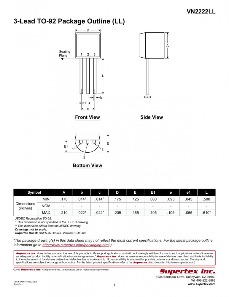 VN2222LL-G-P013 datasheet page 3