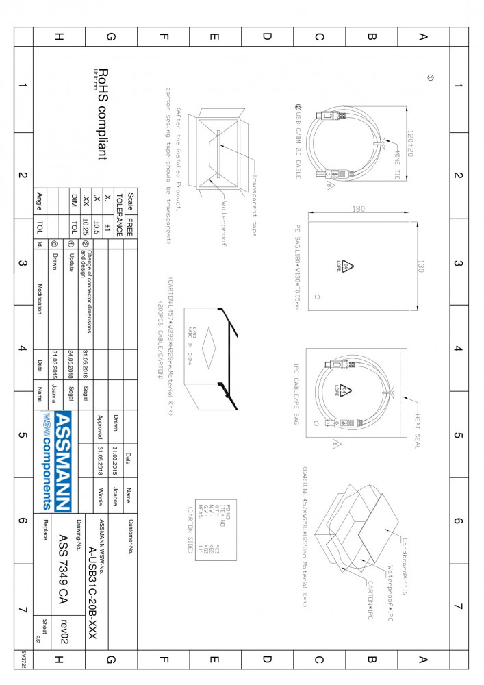 A-USB31C-20B-100 technical drawing page 2
