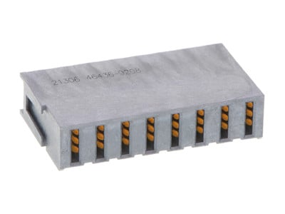 EXTreme Ten60Power Right-Angle Plug with Side Guides, 3 DC Power Circuits, 30 Signal Circuits, 3 DC Power Circuits, Press Fit Tail