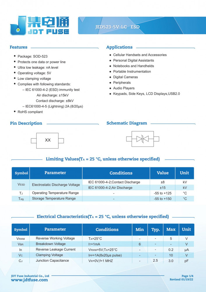 JED523-5V-LC datasheet page 2