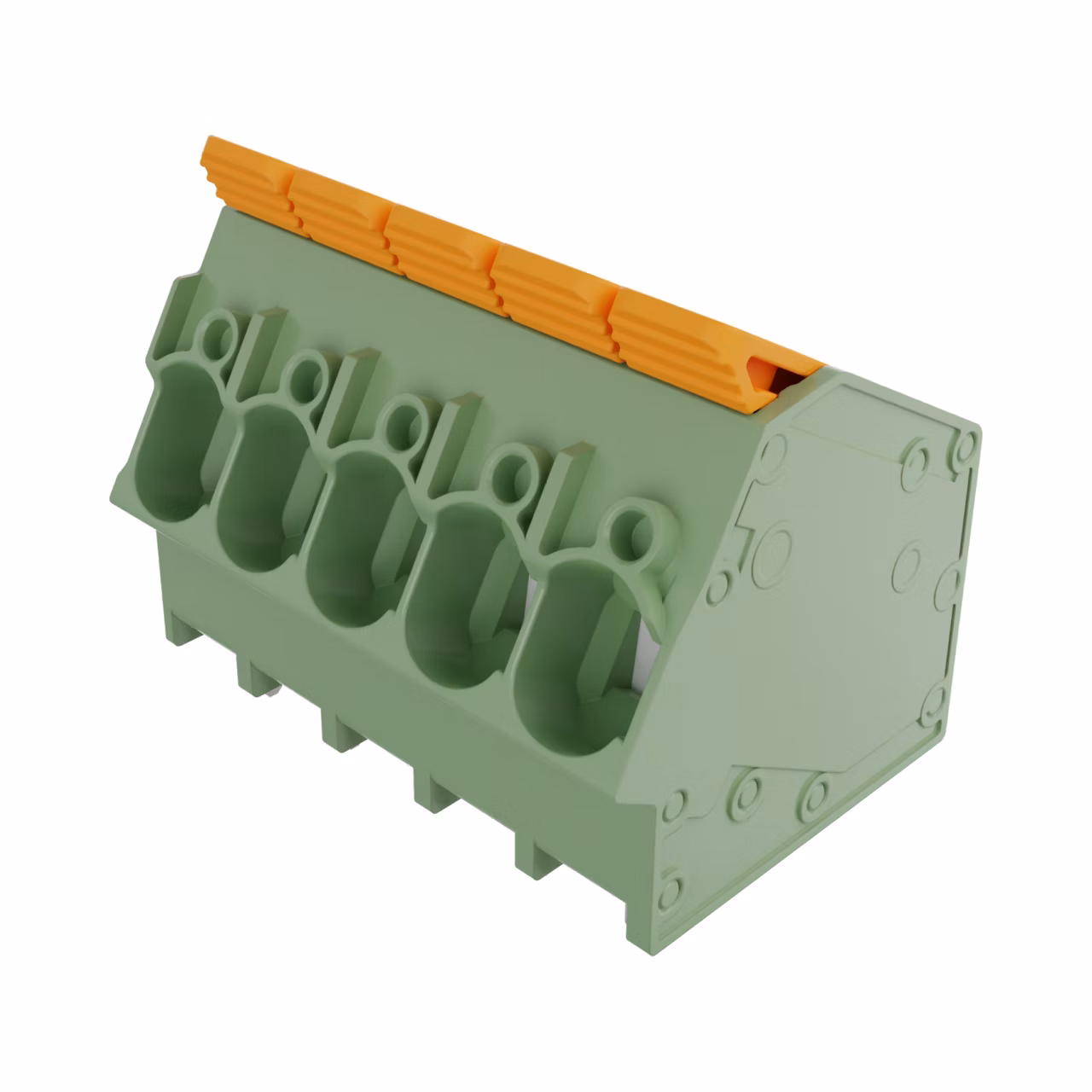 7.50mm Pitch Lever Activated Fixed Mount PCB Terminal Block, 35° Wire Entry, Bussed Terminals, 5 Circuits for sale
