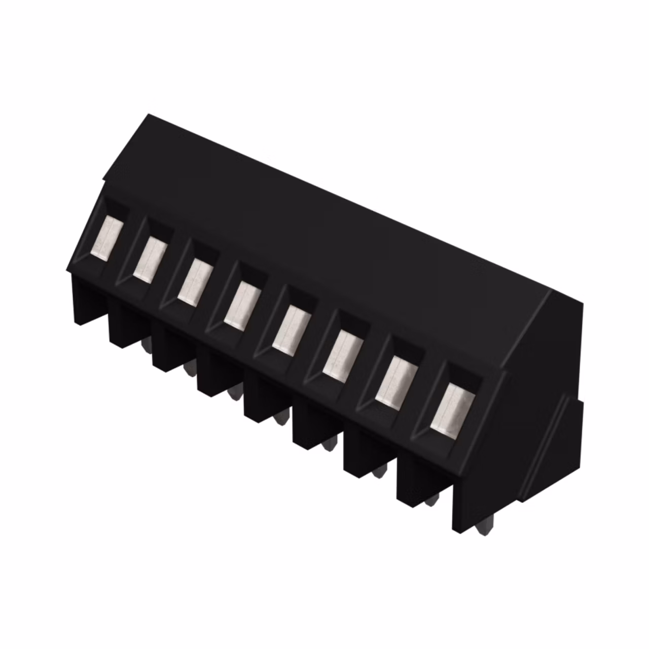 5.00mm Pitch Beau Eurostyle Low Profile, 35° Wire Entry, Single Level Modular Terminal Block, 8 Circuits for sale