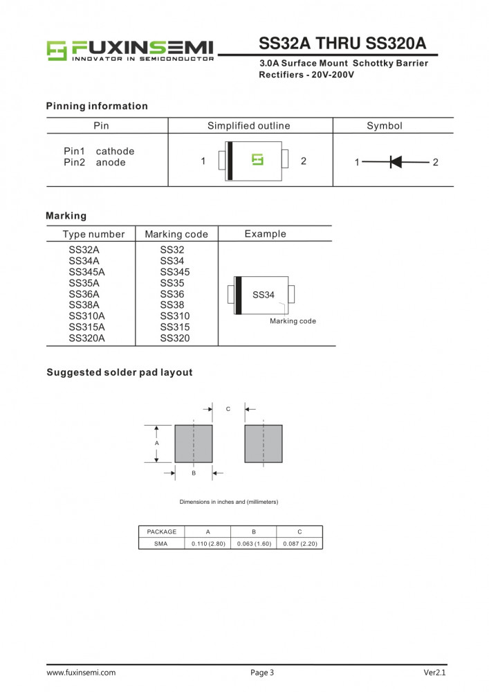 SS34A datasheet page 3