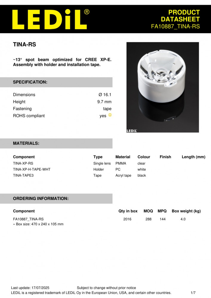 FA10887 TINA-RS technical document page 1