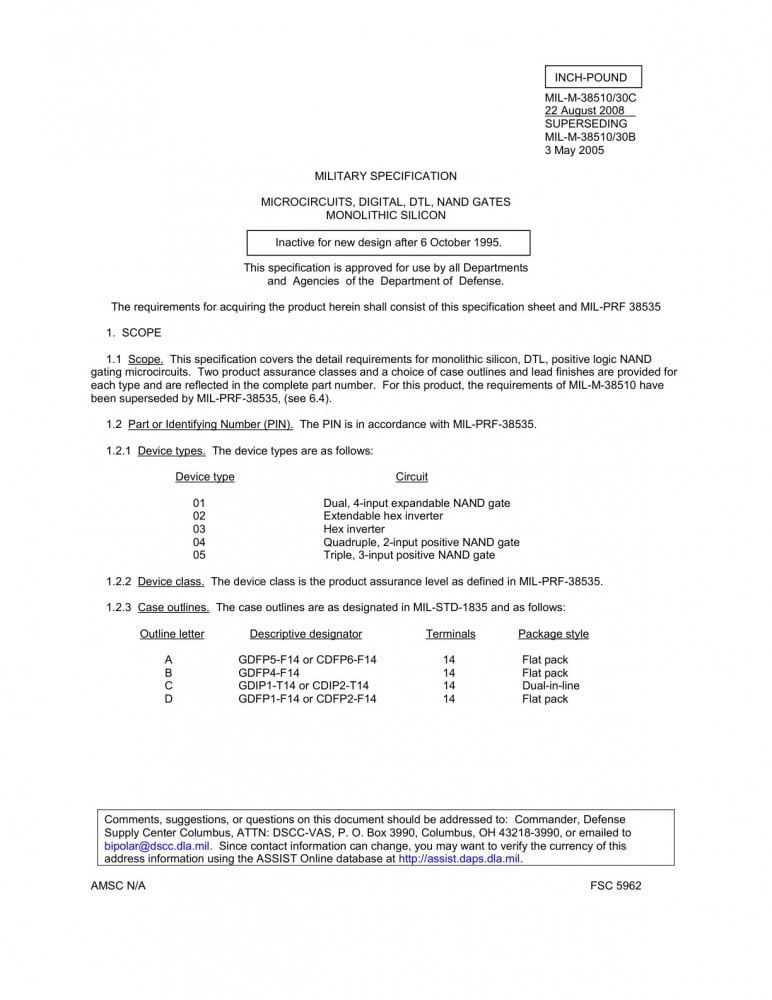9946/BCA specification page 2