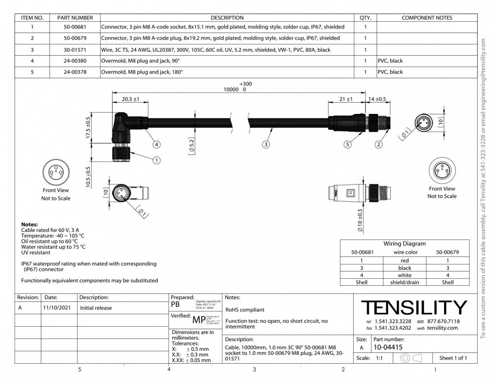 Tensility 10-04415 technical drawing preview