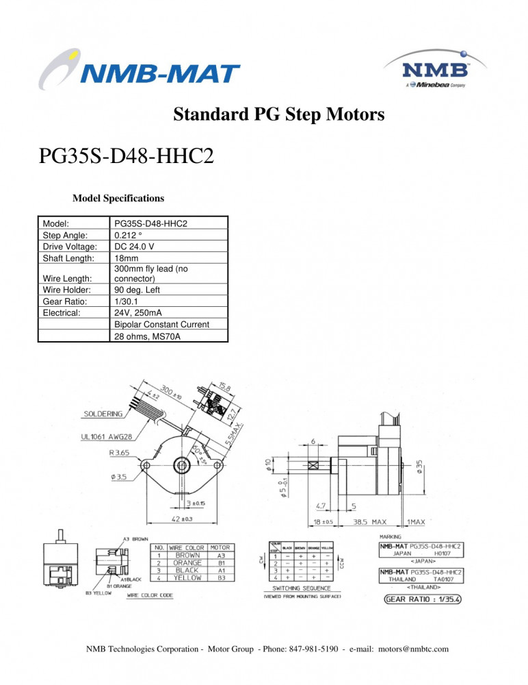 PG35S-D48-HHC2 technical document image, page 1