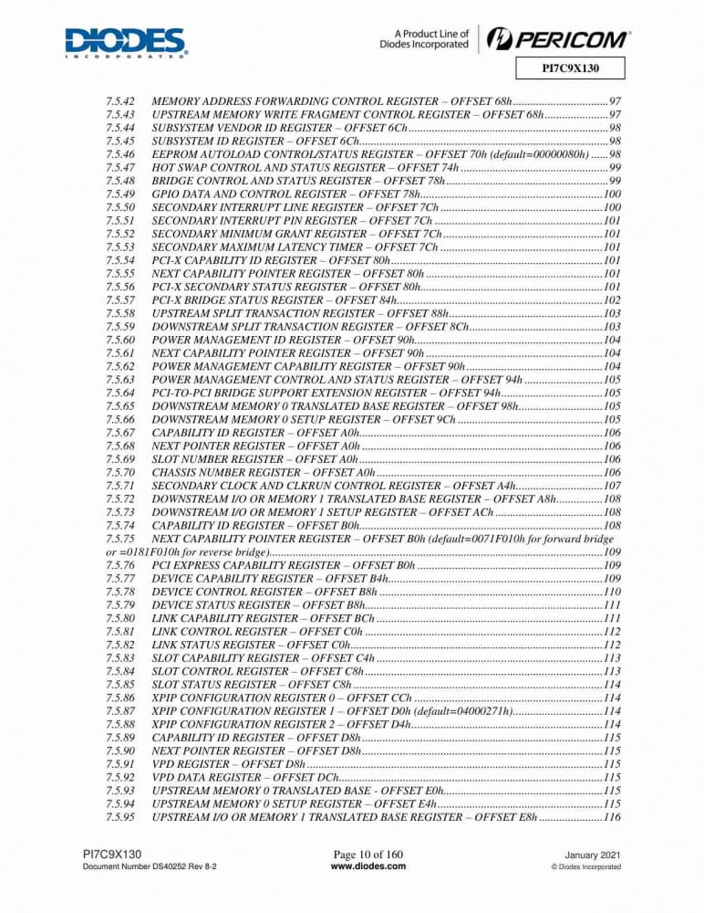 PI7C9X130 datasheet page 10