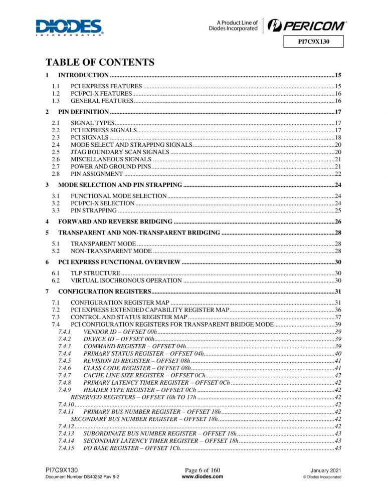 PI7C9X130 datasheet page 6