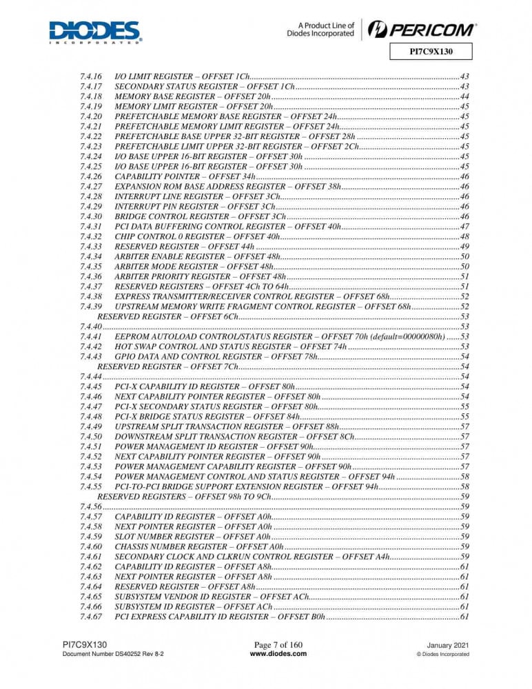 PI7C9X130 datasheet page 7