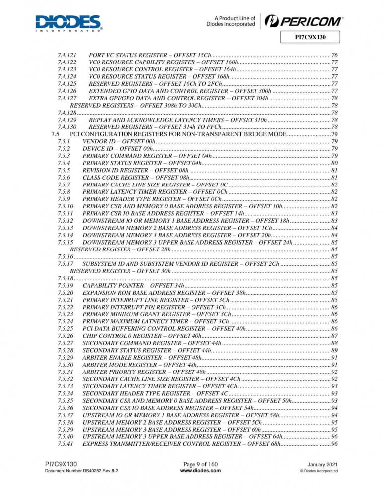 PI7C9X130 datasheet page 9