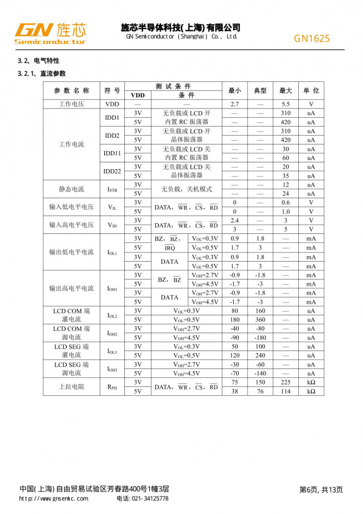GN1625Q100 datasheet page 6