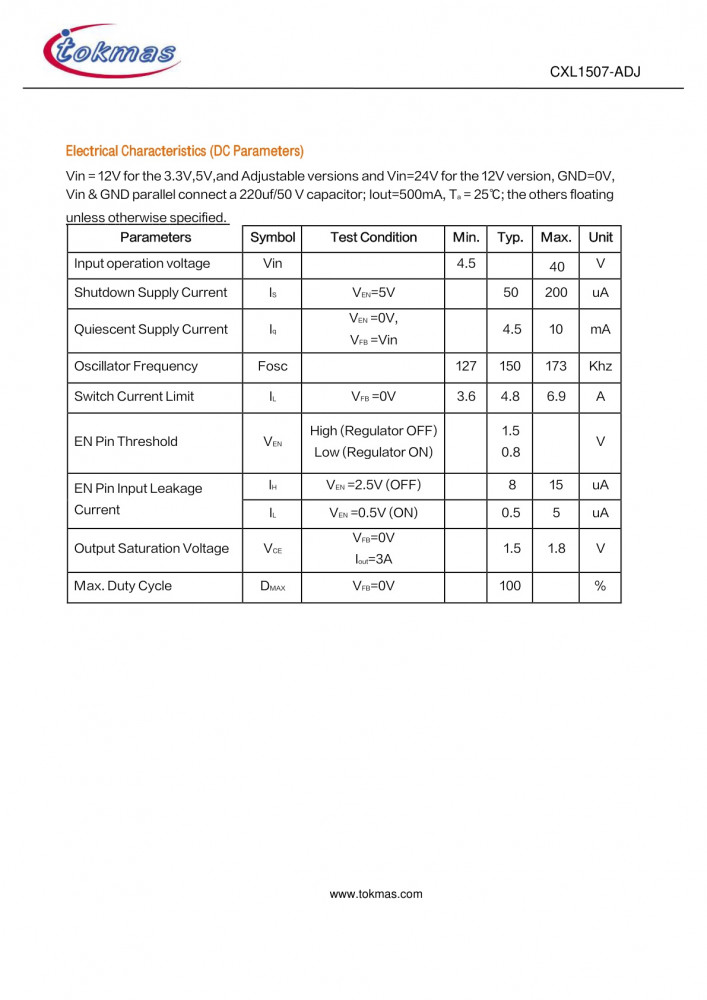 CXL1507 technical document page 7