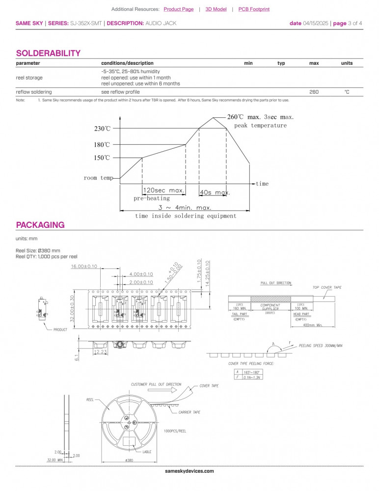 SJ-352X-SMT technical document page 3