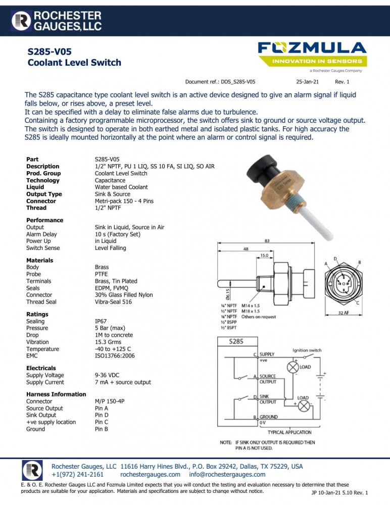 S285-V05 product document preview
