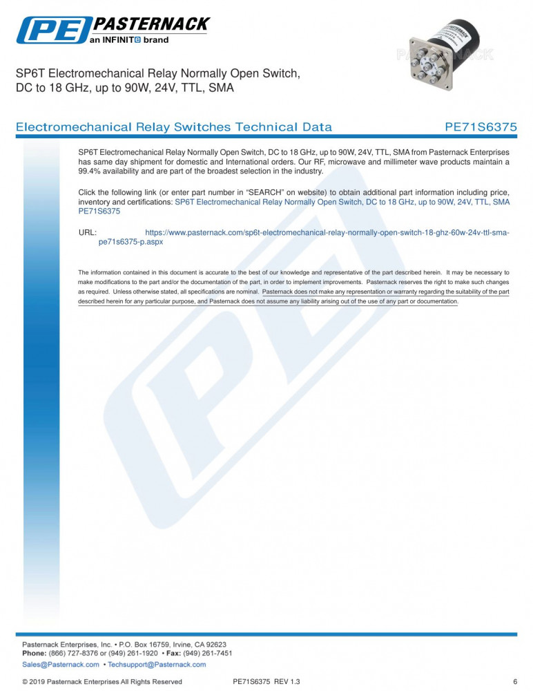 PE71S6375 technical document page 6