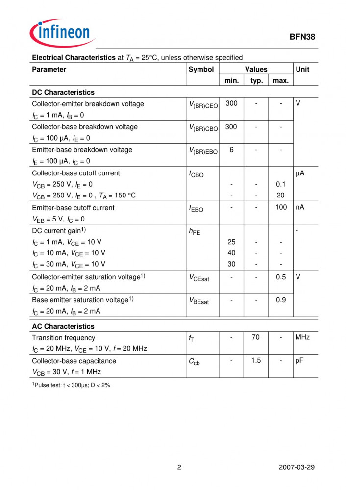 BFN38E6327 datasheet page 2