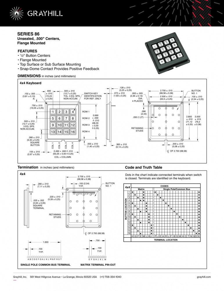 Grayhill Series 86 document page 2