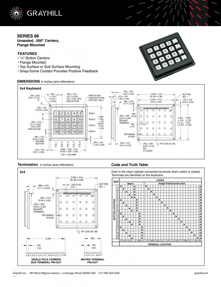 Grayhill Series 86 document page 3