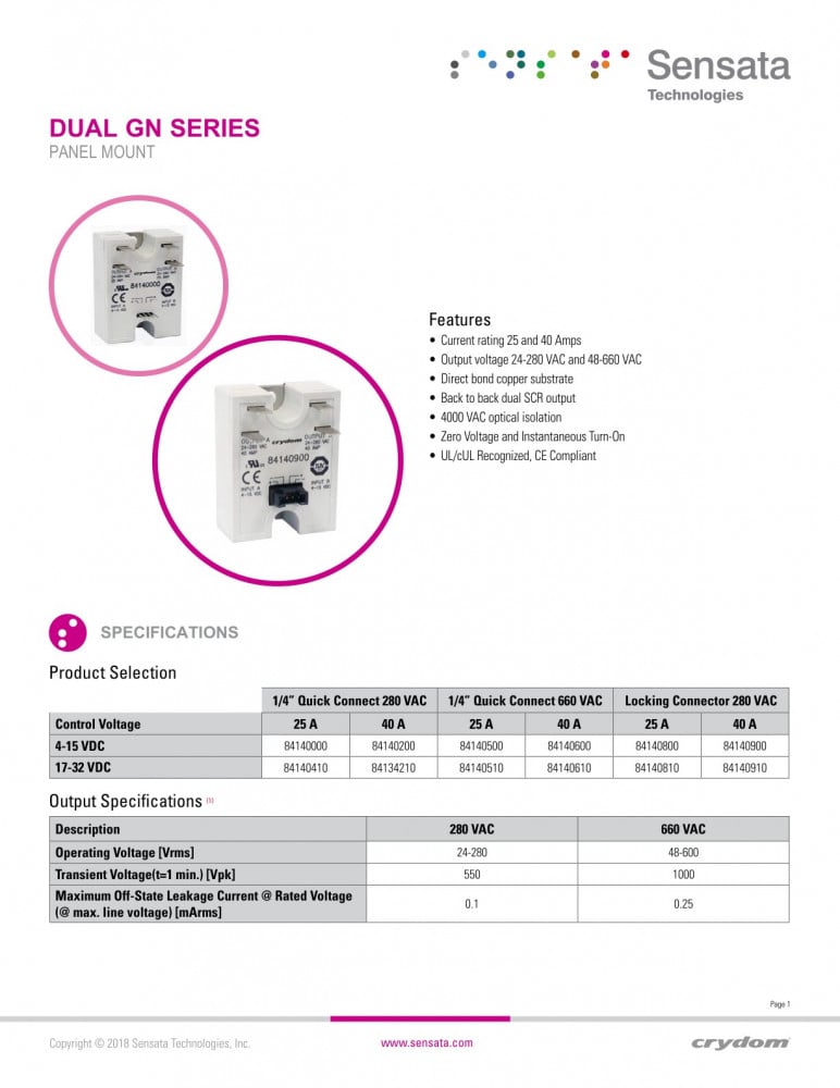 84140531 datasheet page 1