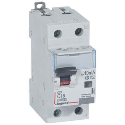 RCBO DX³ 6000A 4 poles 16A curve C type F 30mA