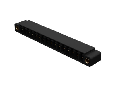 3.50mm Pitch Eurostyle Right-Angle PCB Header, with Threaded Retention Inserts, Gold (Au) Plated, Black, 16 Circuits for sale
