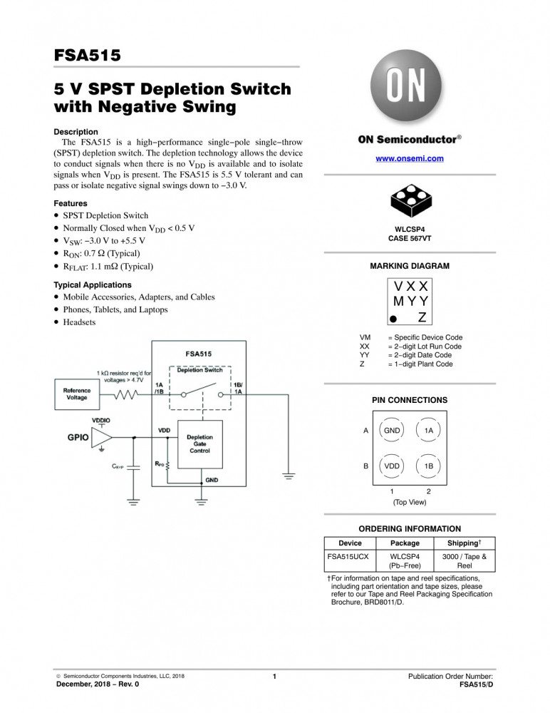 FSA515 technical document page 1