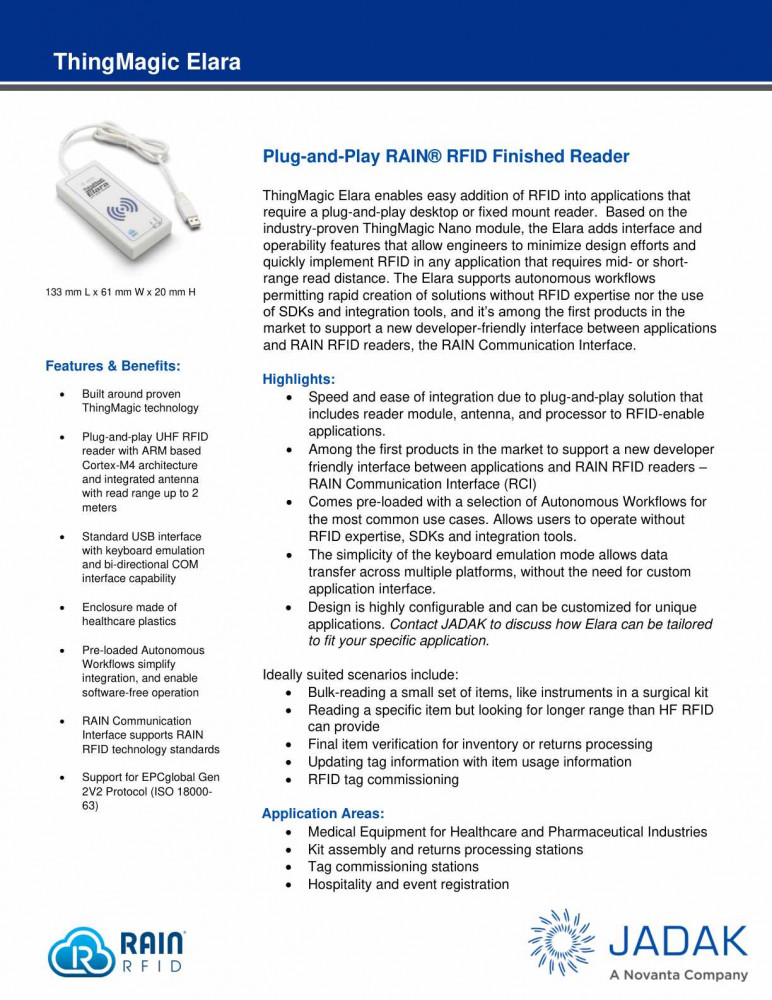 PLT-RFID-EL6-ULB-4-USB product document image, page 1