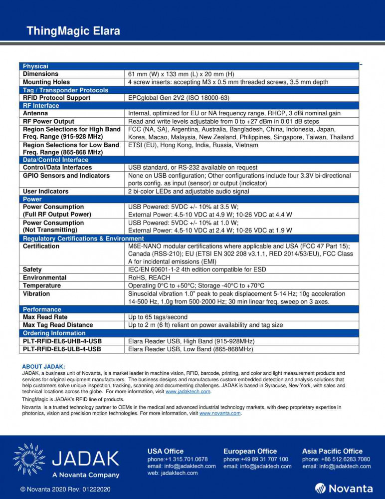 PLT-RFID-EL6-ULB-4-USB product document image, page 2