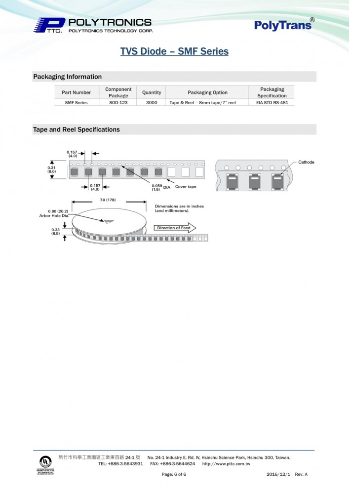 SMF Series TVS diode datasheet page 6