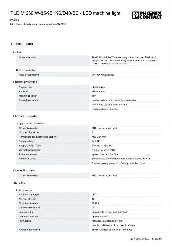 Phoenix Contact 2702933 product document page 2