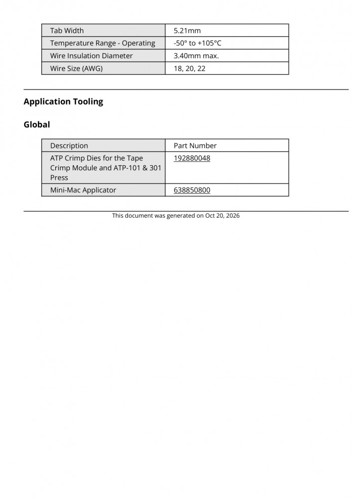 MOLEX 190170003 technical document image 3