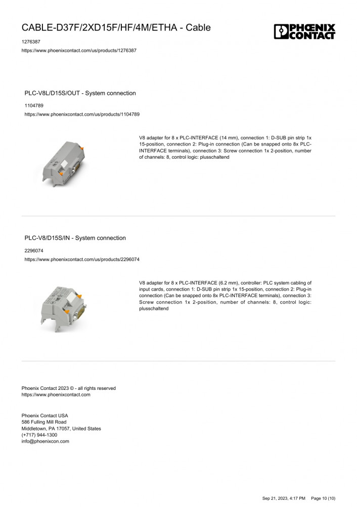 Phoenix Contact 1276387 document page 10