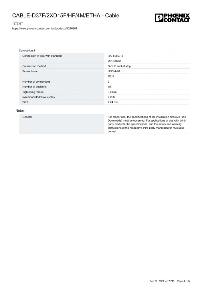 Phoenix Contact 1276387 document page 4