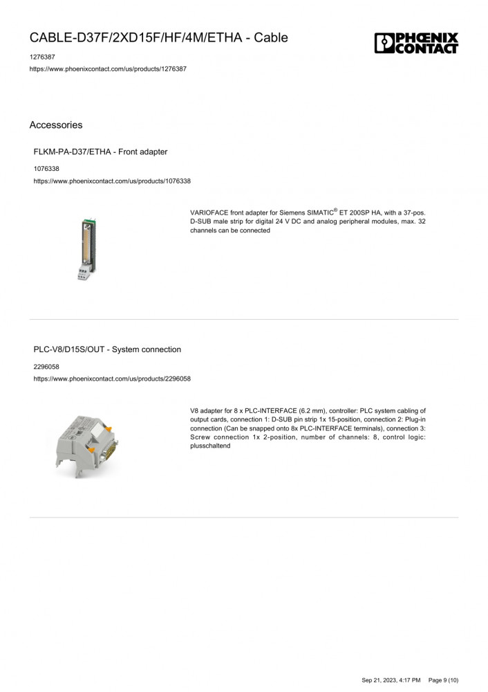 Phoenix Contact 1276387 document page 9