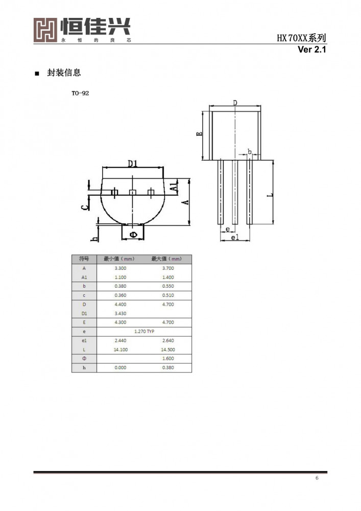 HX7033 datasheet page 6