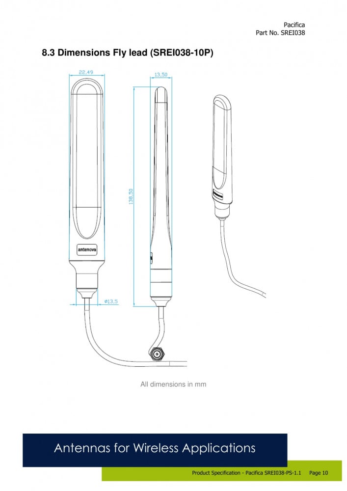 Antenova Pacifica datasheet page 10