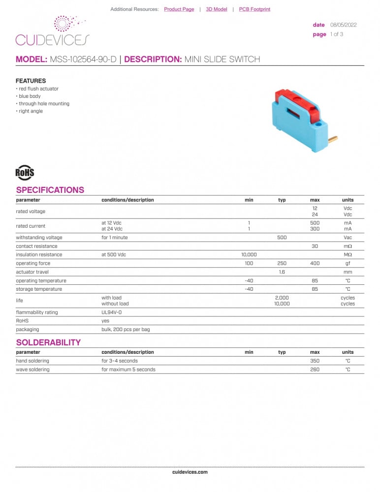 MSS-102564-90-D product features and specifications