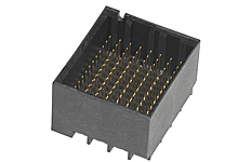 Impact 100 Ohm 4 Pair Vertical Backplane Header, Unguided, Dual Endwall,  8 Columns, 96 Circuits, Pin Length 5.50mm, Plated Through Hole Dimension 0.39mm, Lead-Free for sale
