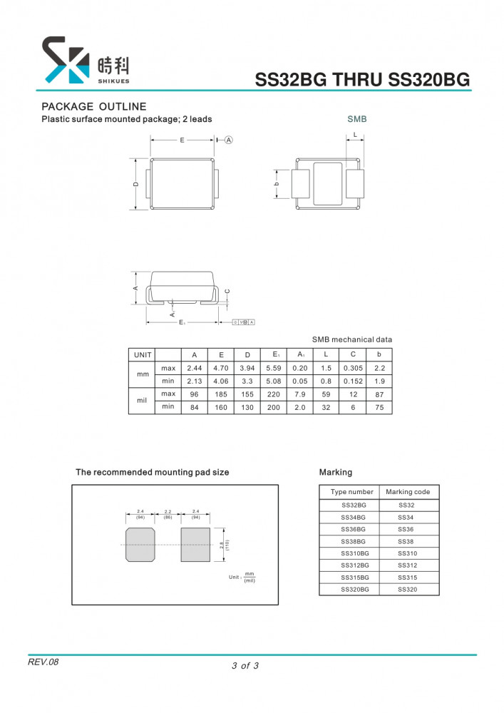 SS32BG datasheet page 3