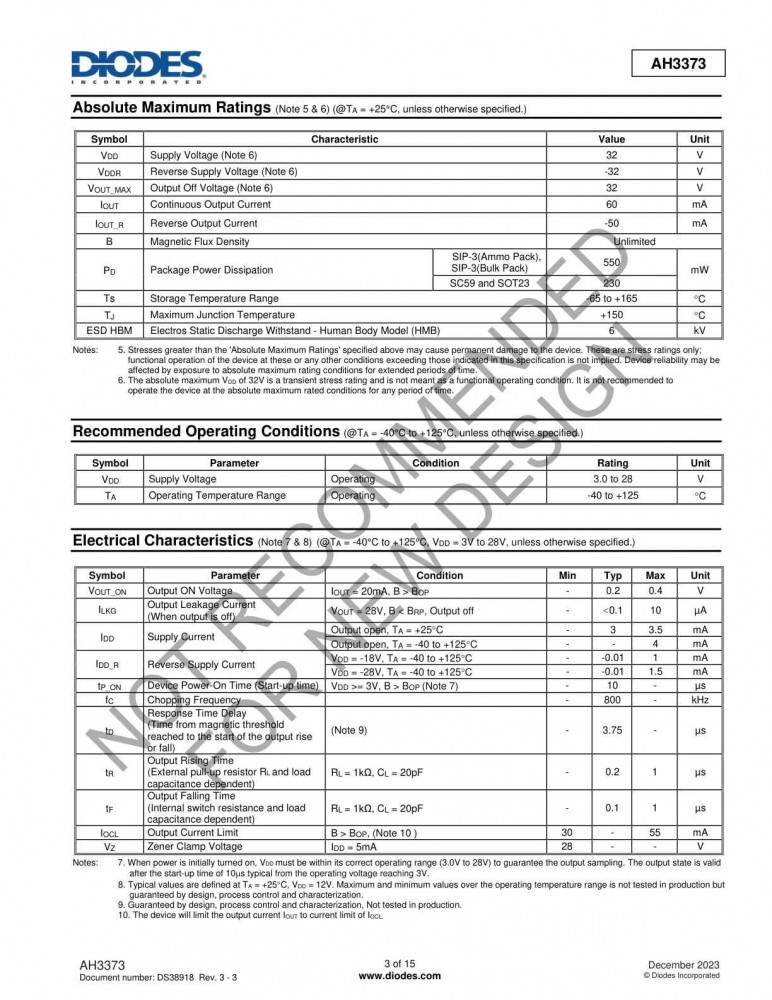 AH3373 datasheet page 3