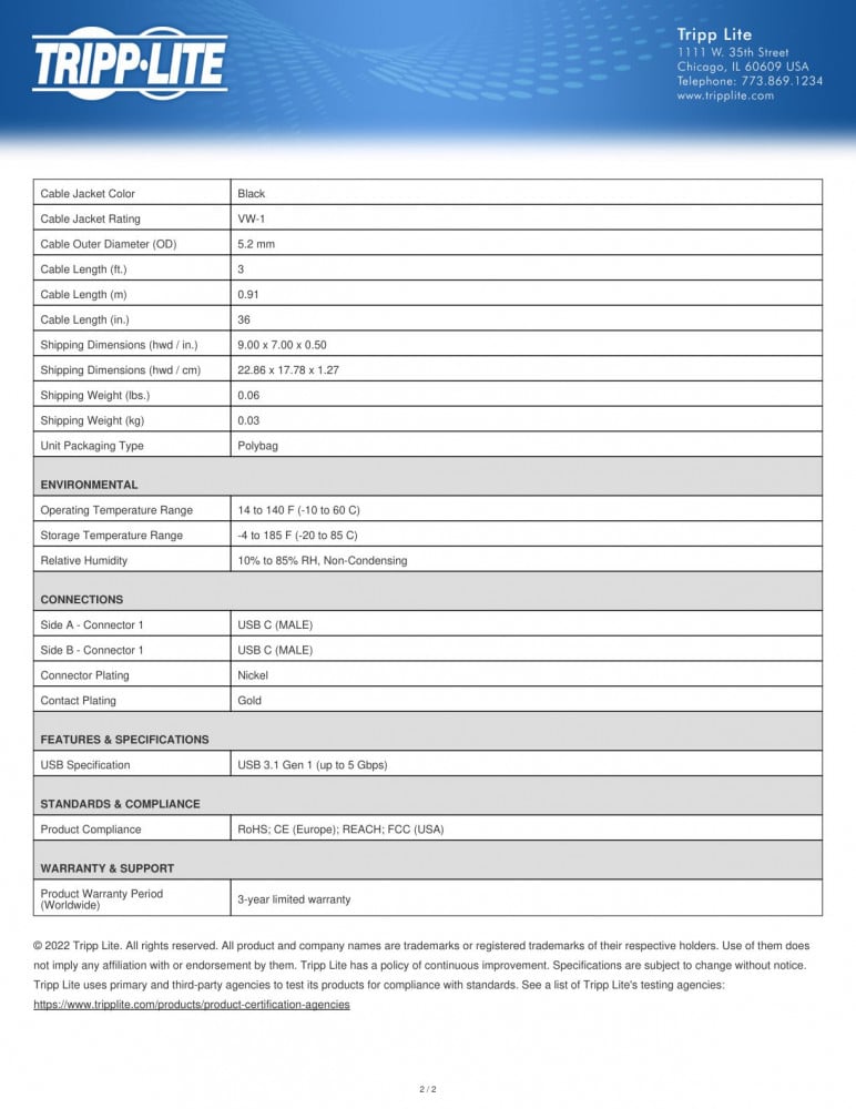 U420-003-5A technical document page 2