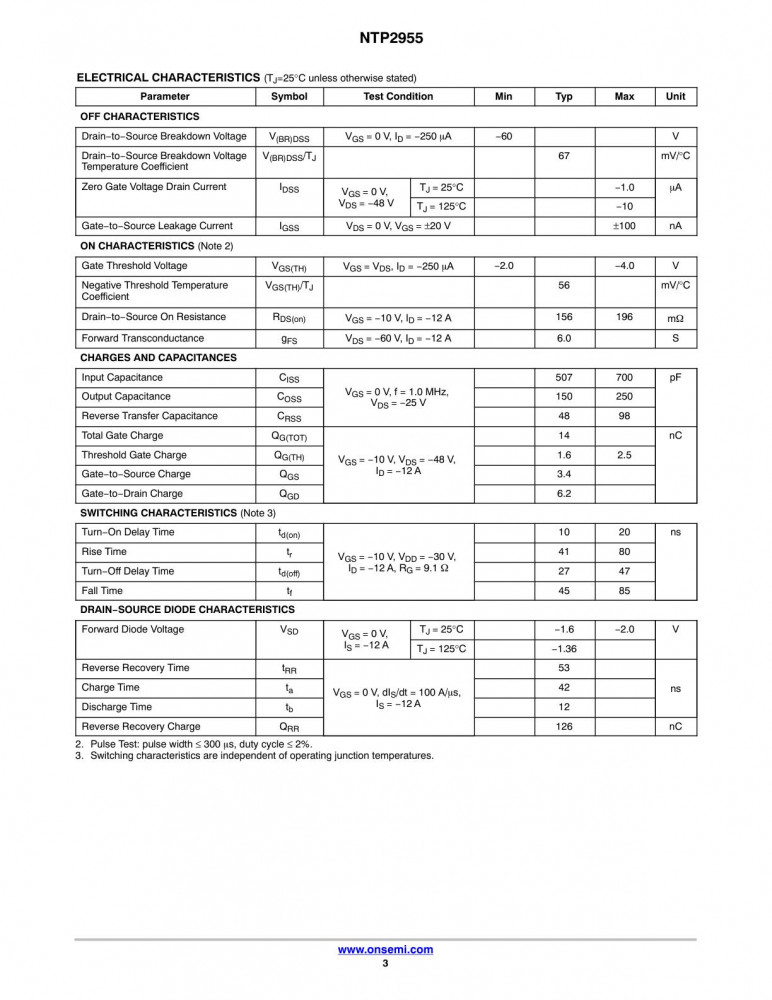 NTP2955G datasheet page 3