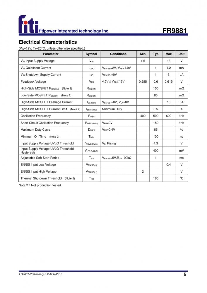 FR9881S6 datasheet page 5