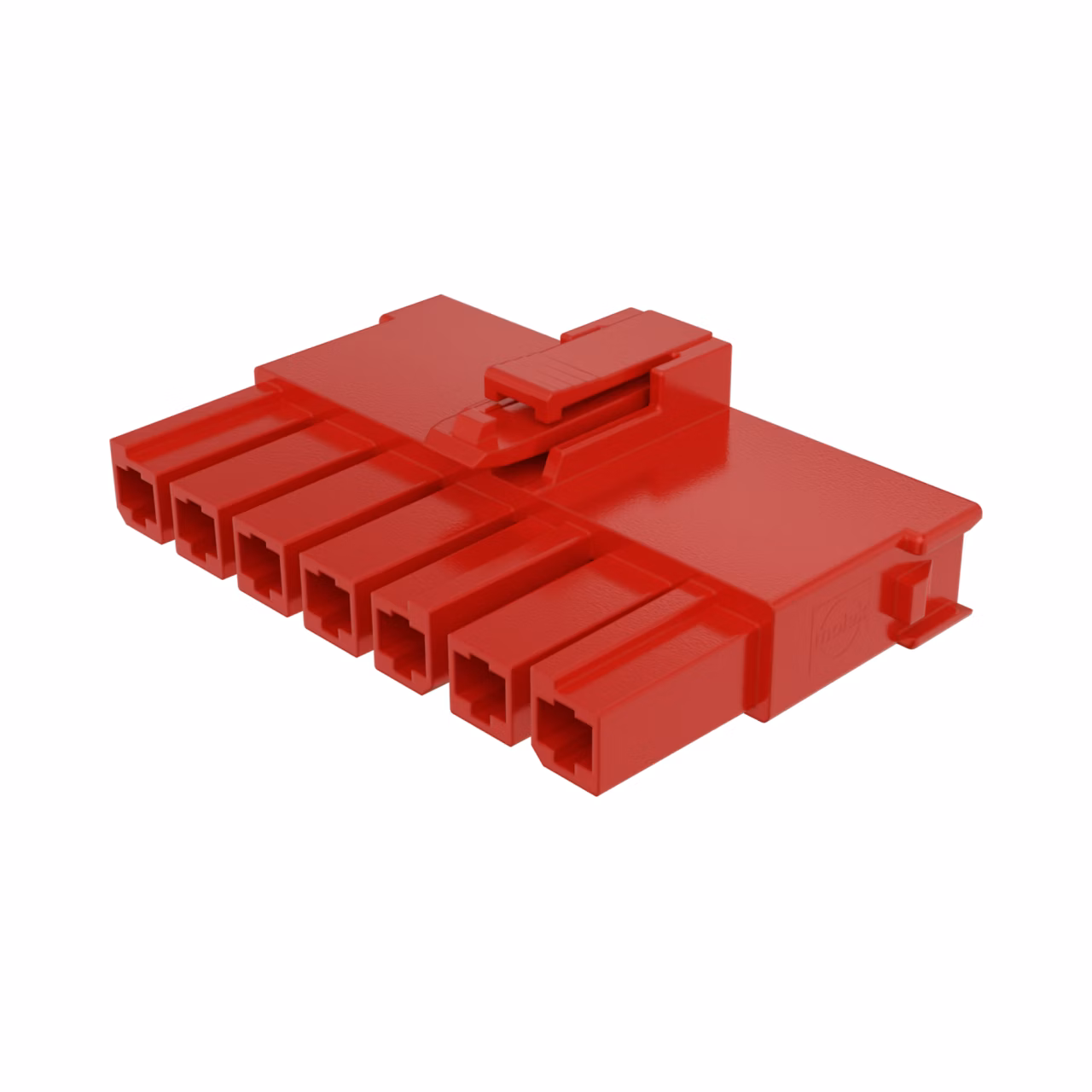 Mega-Fit ColorLock Tangless TPA-Capable Receptacle Housing, Single Row, 7 Circuit, UL 94V-0, Glow-Wire Capable, Red for sale